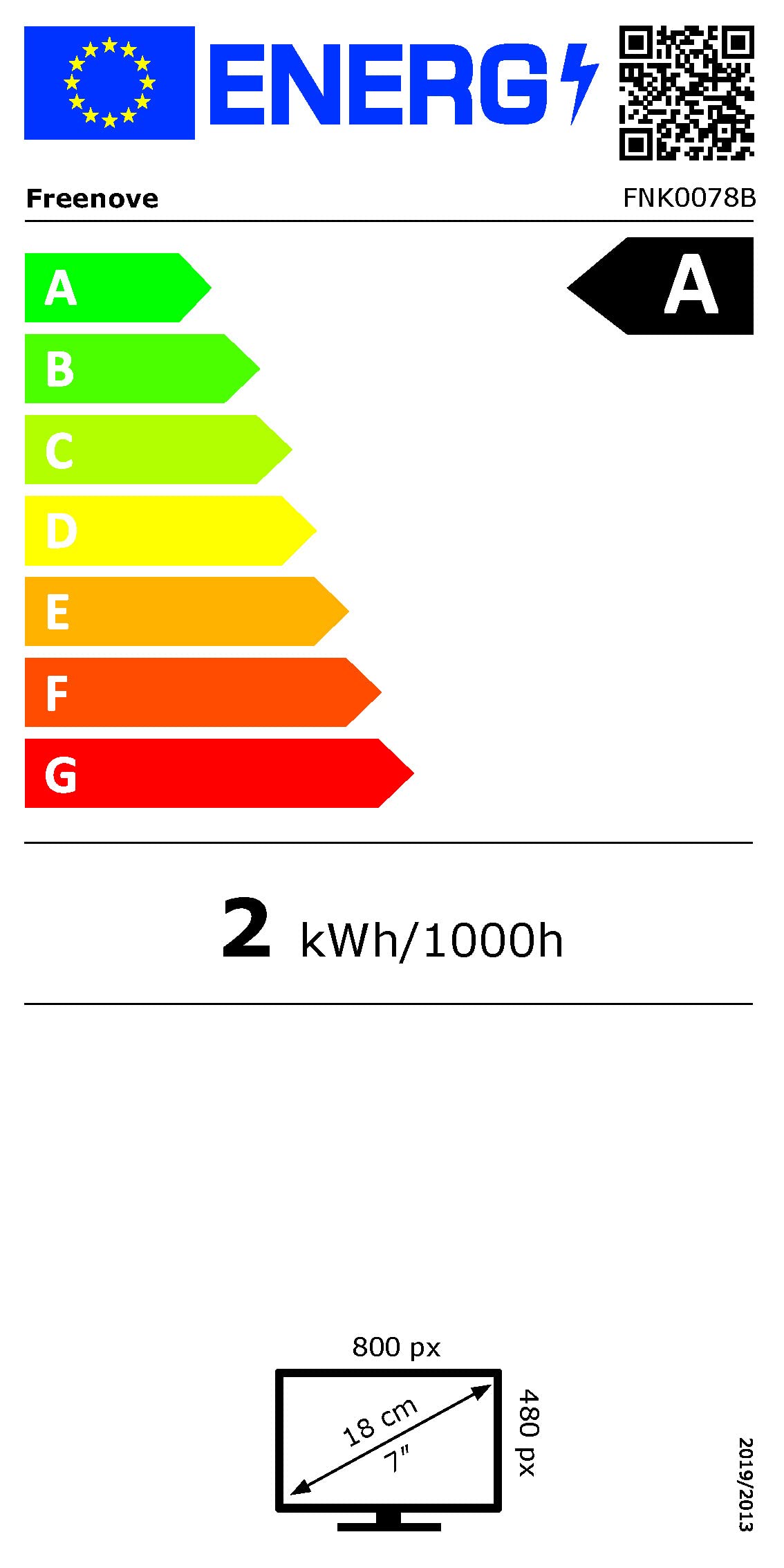 FREENOVE 7 Inch Touchscreen Monitor for Raspberry Pi, 800x480 Pixel IPS ...