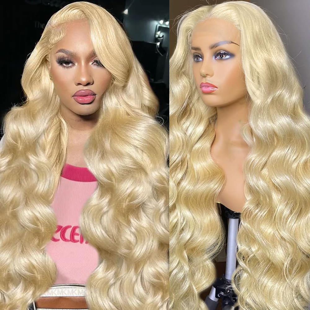 Amazon.com: 613 Lace Front Wigs Human Hair 32 Inch 13x4 Body Wave ...