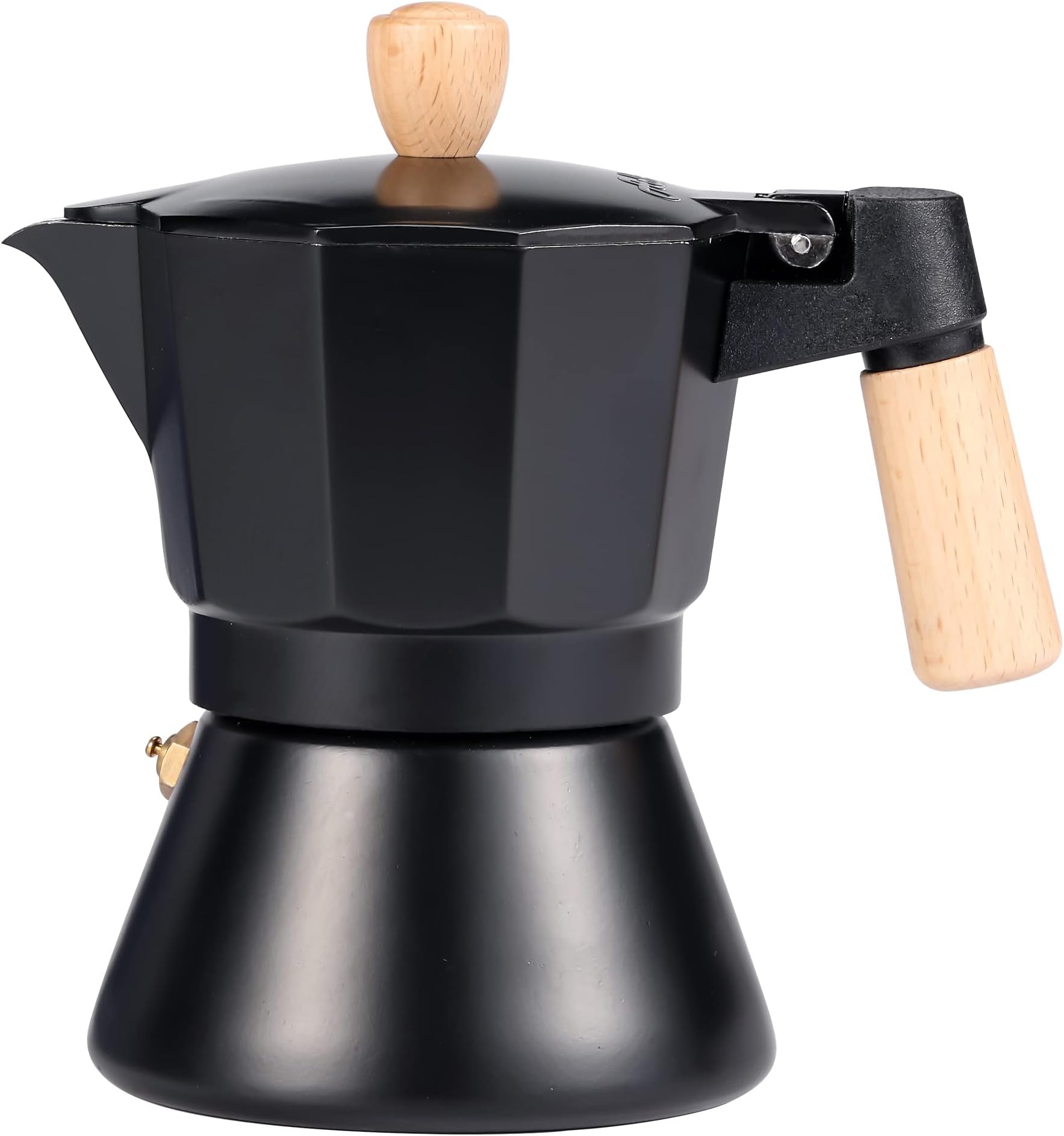 Amazon.com: Anves Moka Pot- BLACK 5 oz 3-cup moka coffee maker with ...