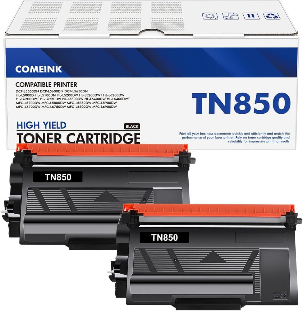 Amazon.com: Brother Genuine TN850 3-Pack High Yield Black Toner ...