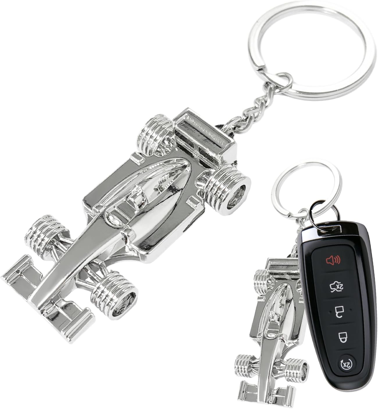 Amazon.com: Suvnie F1 Race Car Keychain, Party Favor Auto Keyring ...