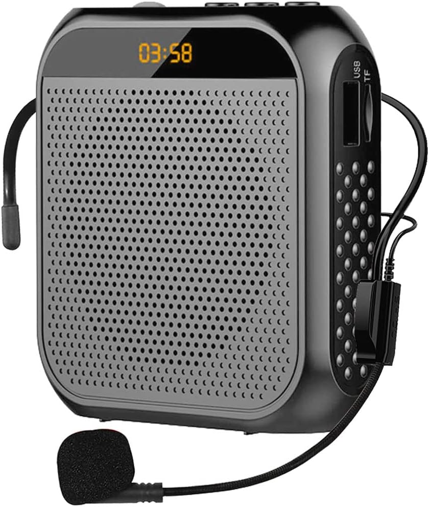 Amazon.com: Voice Amplifier for Teachers with Wired Microphone Headset ...