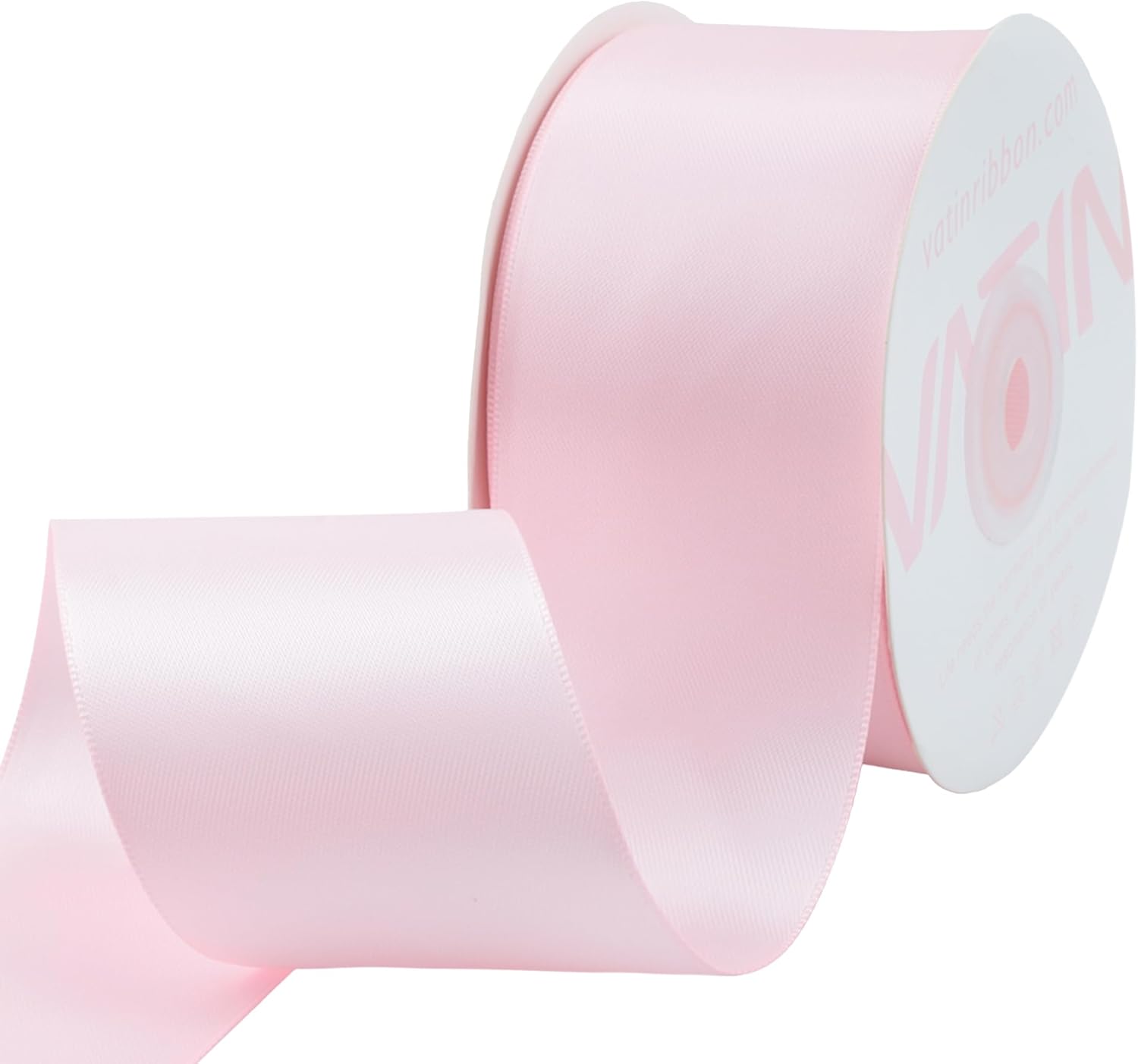 Amazon.com: VATIN Double Face Light Pink Satin Ribbon 2" Continuous 25 ...
