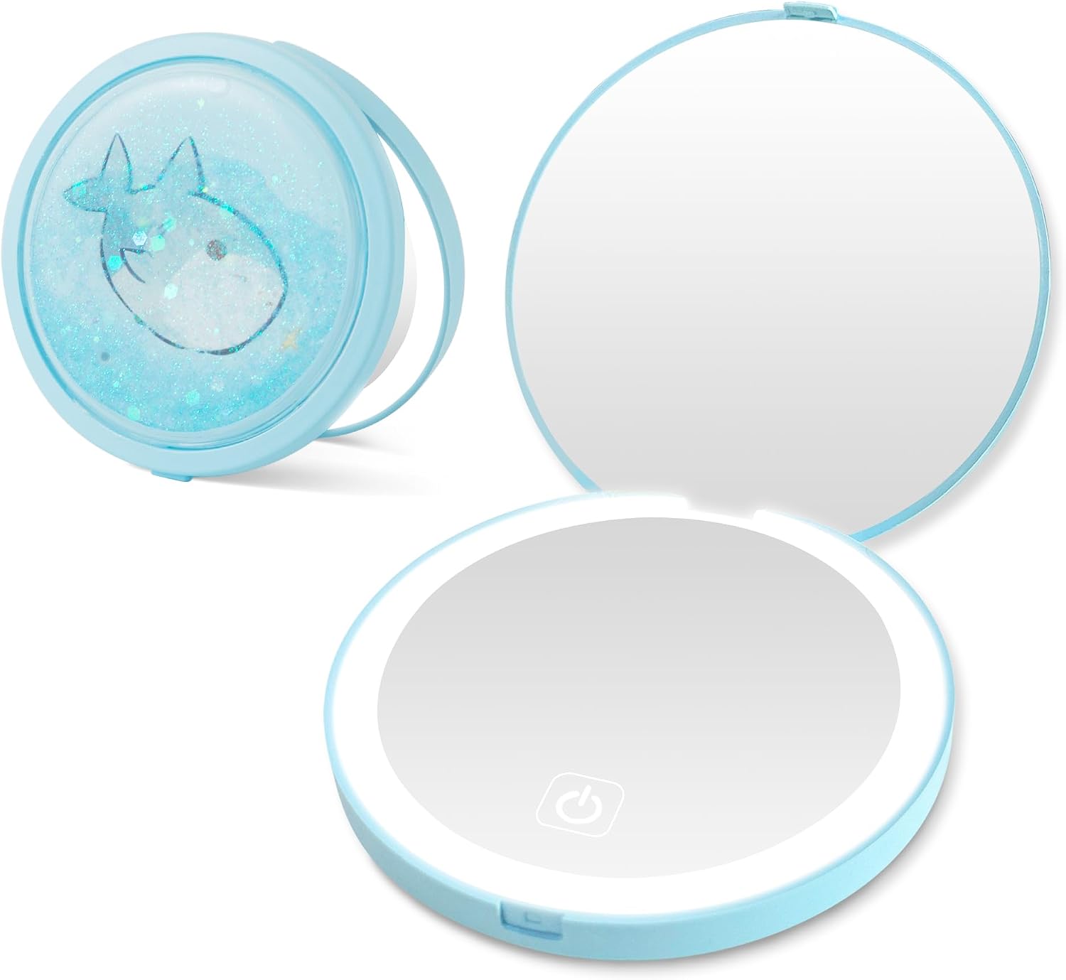 Amazon.com: ZHUOTHAN Small Compact Mirror with Light, 1X/3X ...
