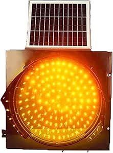 Amazon.com: LED Yellow Solar Traffic Light - Single Flashing, IP65 ...