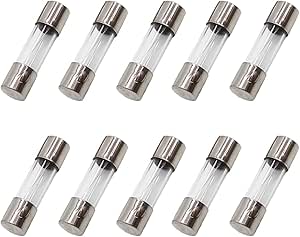 CompStudio 10Pcs F20AL250V 5X20MM 20A Fast Blow Fuse 20 Amp 250V Glass ...