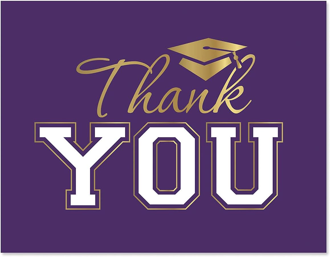Amazon.com : Current School Colors Graduation Thank You Card Bulk Value ...