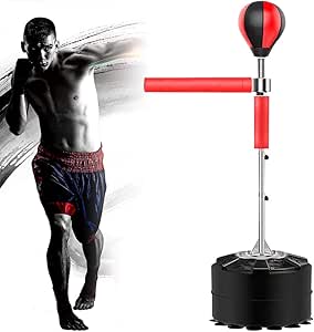 TESUGN Boxsack mit Ständer, Standbox Trainer höhenverstellbar ...
