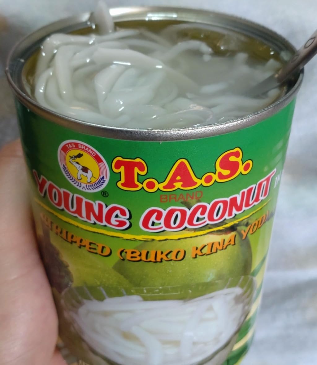 Amazon.co.jp: T.A.S. BRAND YOUNG COCONUT MEAT IN SYRUP (STRIPPED ...