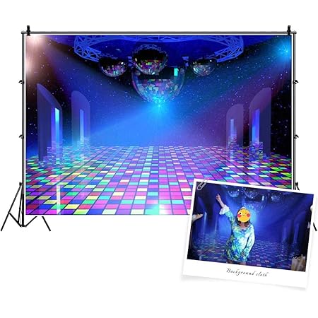 Amazon.com : CSFOTO 8x6.5ft Disco Party Backdrop Dance Party Backdrop ...
