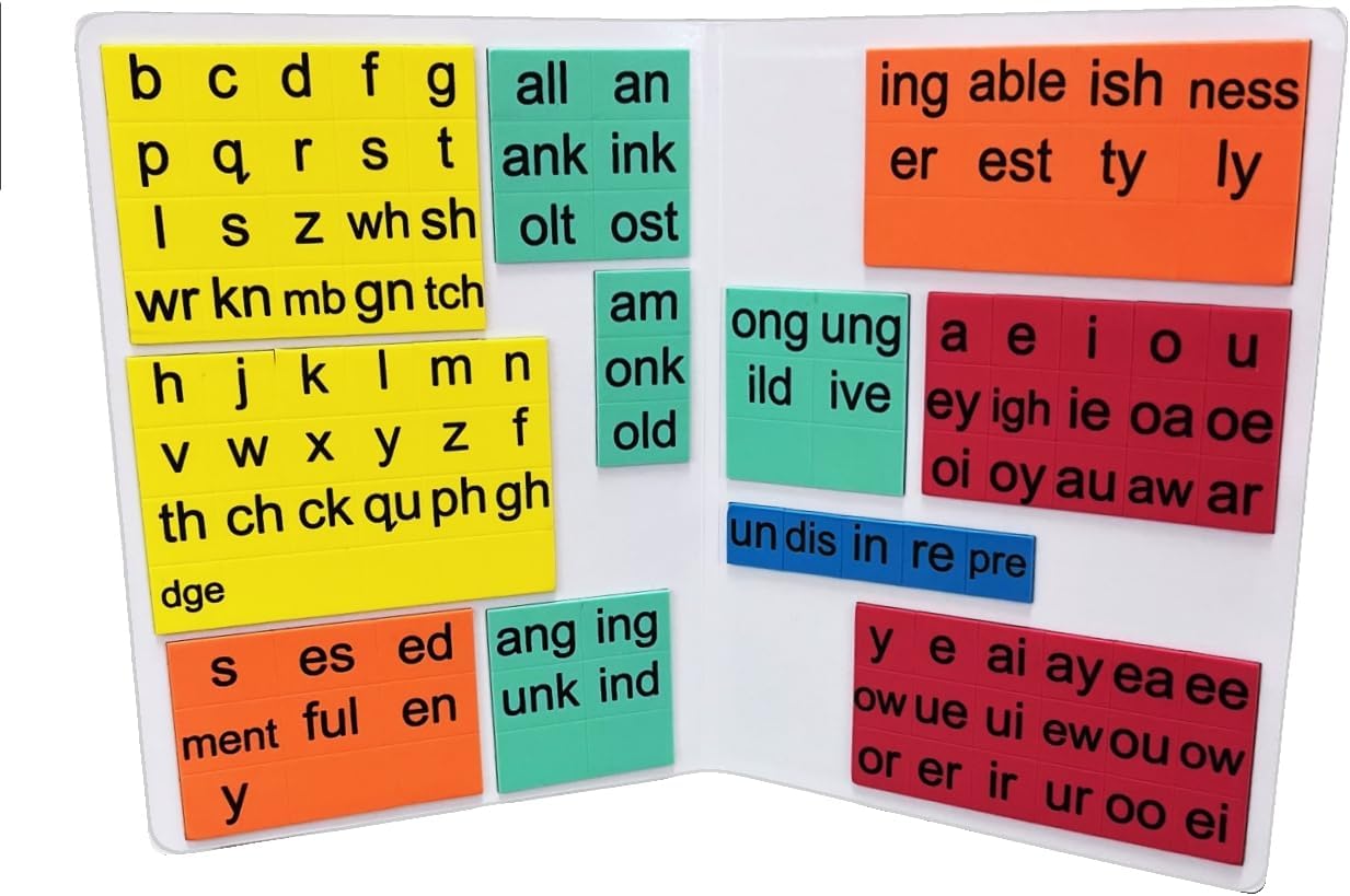 Amazon.com: Foam Phonics Magnetic Foam Reading Tiles with Folding ...
