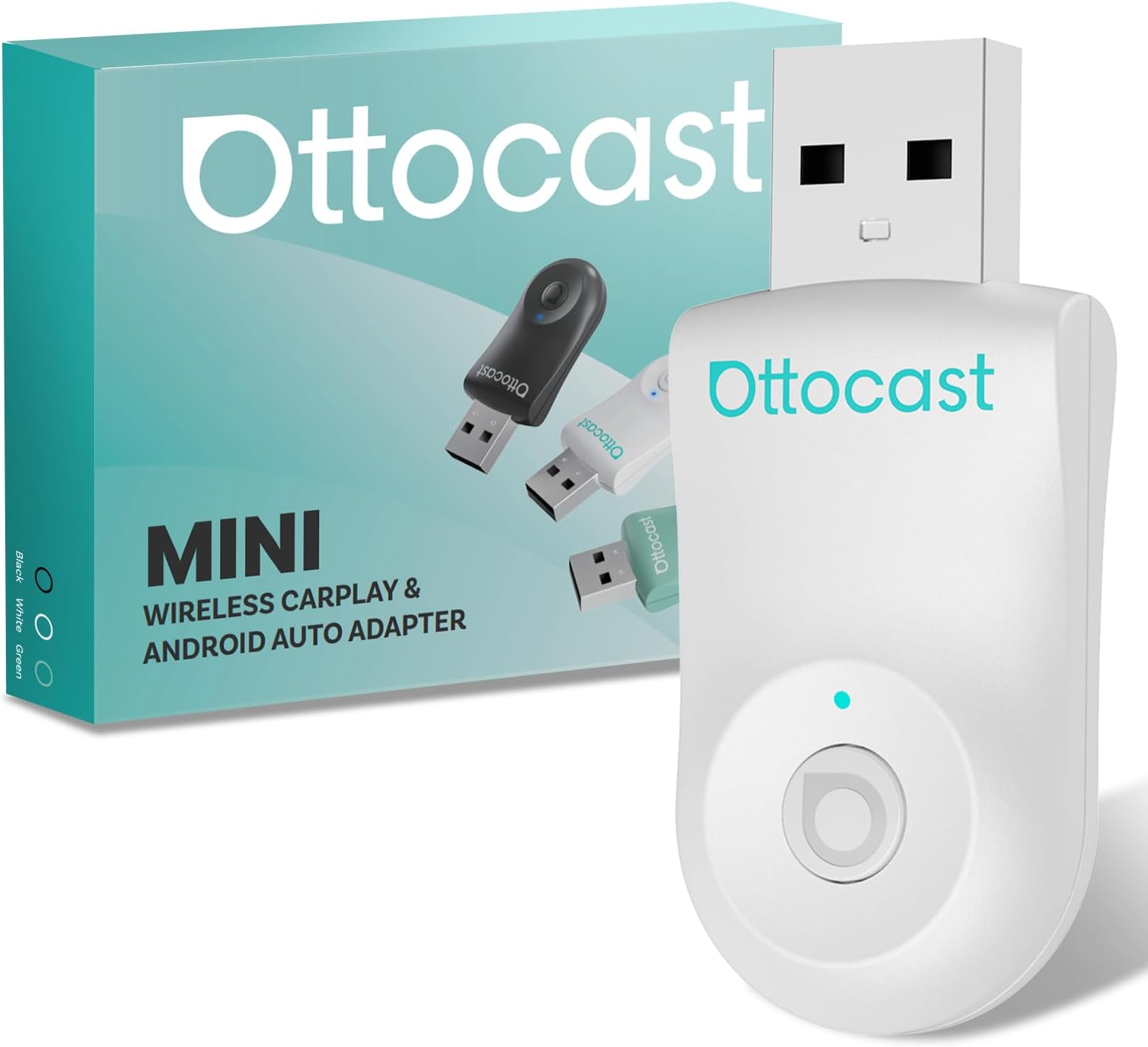 Amazon.co.jp: 【公式】OTTOCAST オットキャスト Mini 2025最新 ワイヤレスCarPlay/Android Autoアダプター ミニ 純正有線CarPlay ...