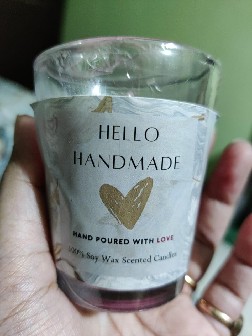 Hello Handmade Aesthetic Votive Scented Candles for Home, Organic Soy ...