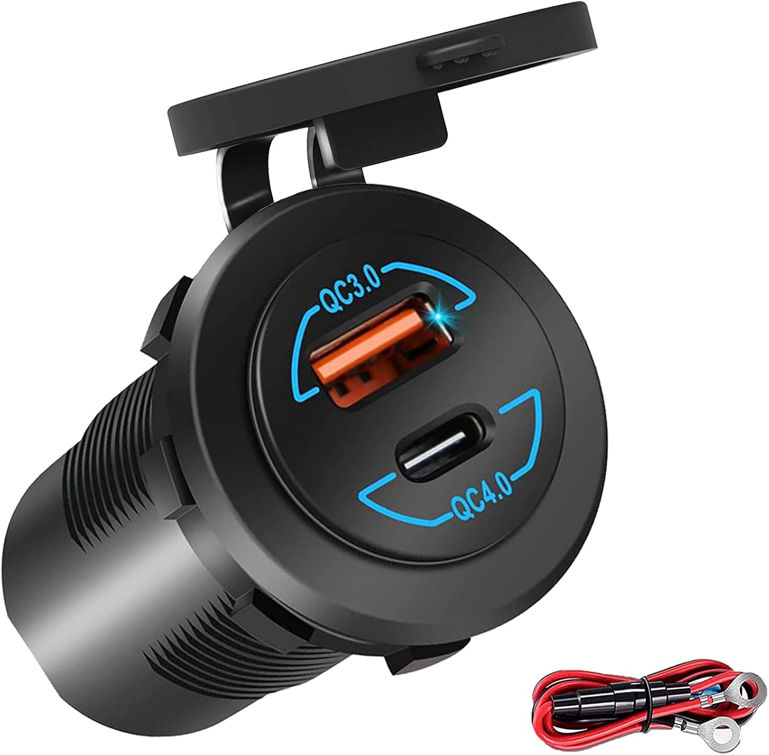 Amazon.com: 【2022 New】 12V USB Outlet/Outlet/Quick Charge 4.0 PD Type C ...