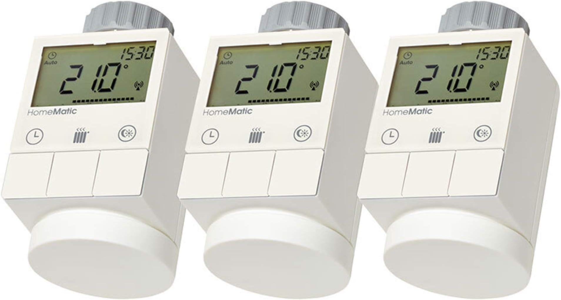 Homematic 3er-Set Funk-Heizkörperthermostat HM-CC-RT-DN für Smart Home ...