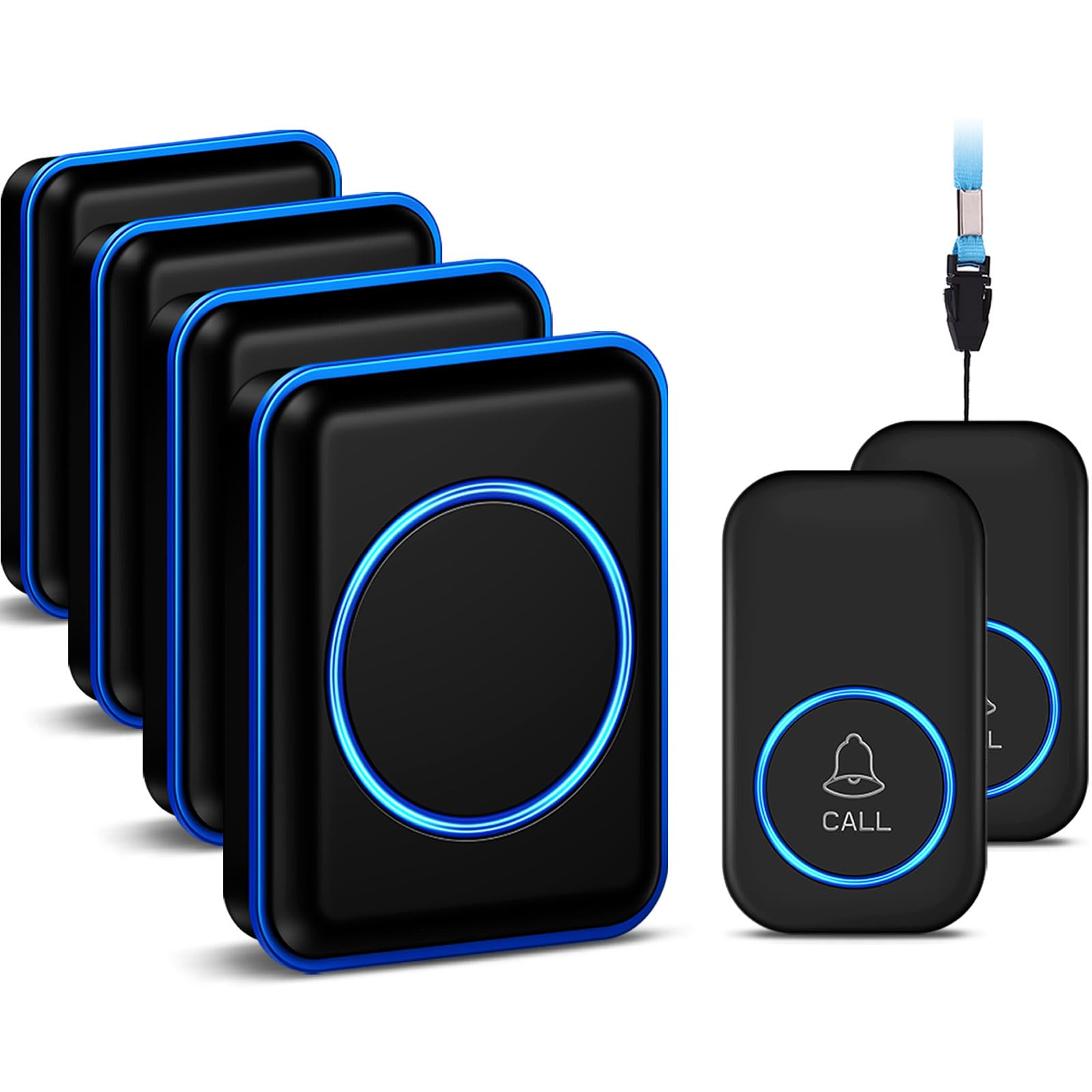 Amazon.com: Caregiver Pager, FullHouse Wireless Call Button 1000+ Feet ...