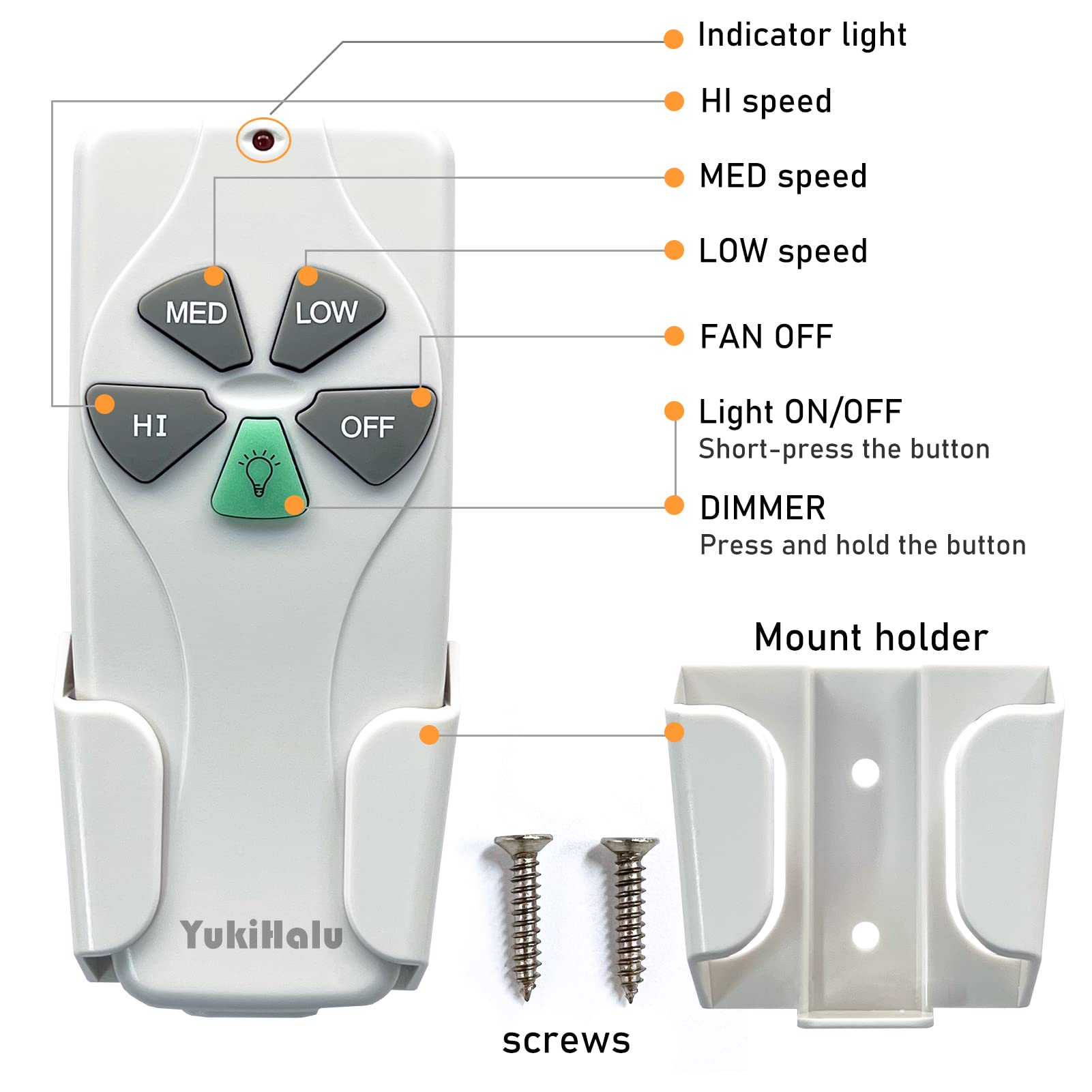Snapklik.com : YukiHalu Universal Ceiling Fan Remote Control Kit