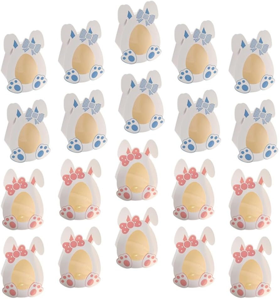 Amazon.com: FRCOLOR Easter Treat Box 20pcs Cute Egg Shaped Bunny Paper ...
