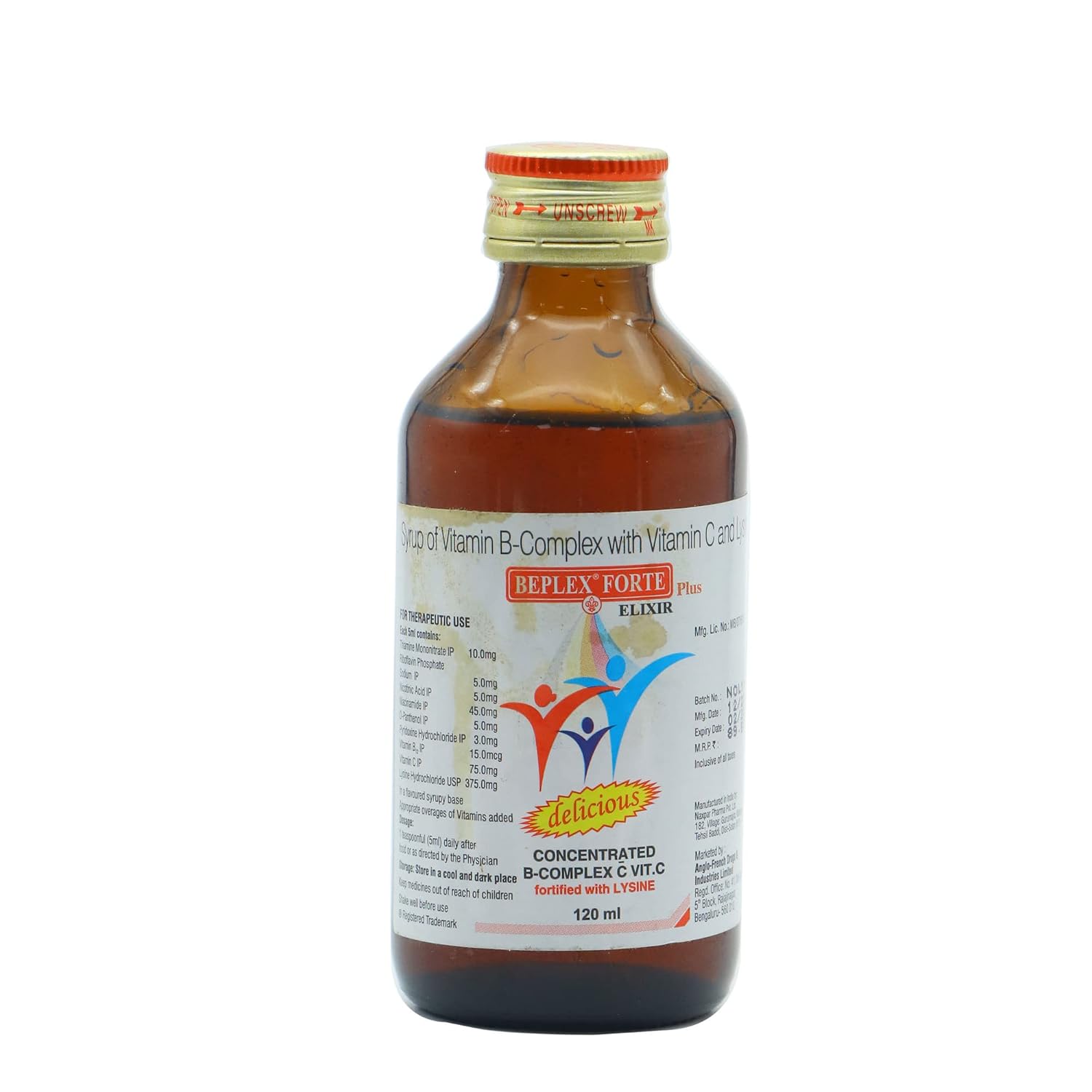 Beplex Forte Plus Elixir - Bottle of 120ml Syrup : Amazon.in: Health ...