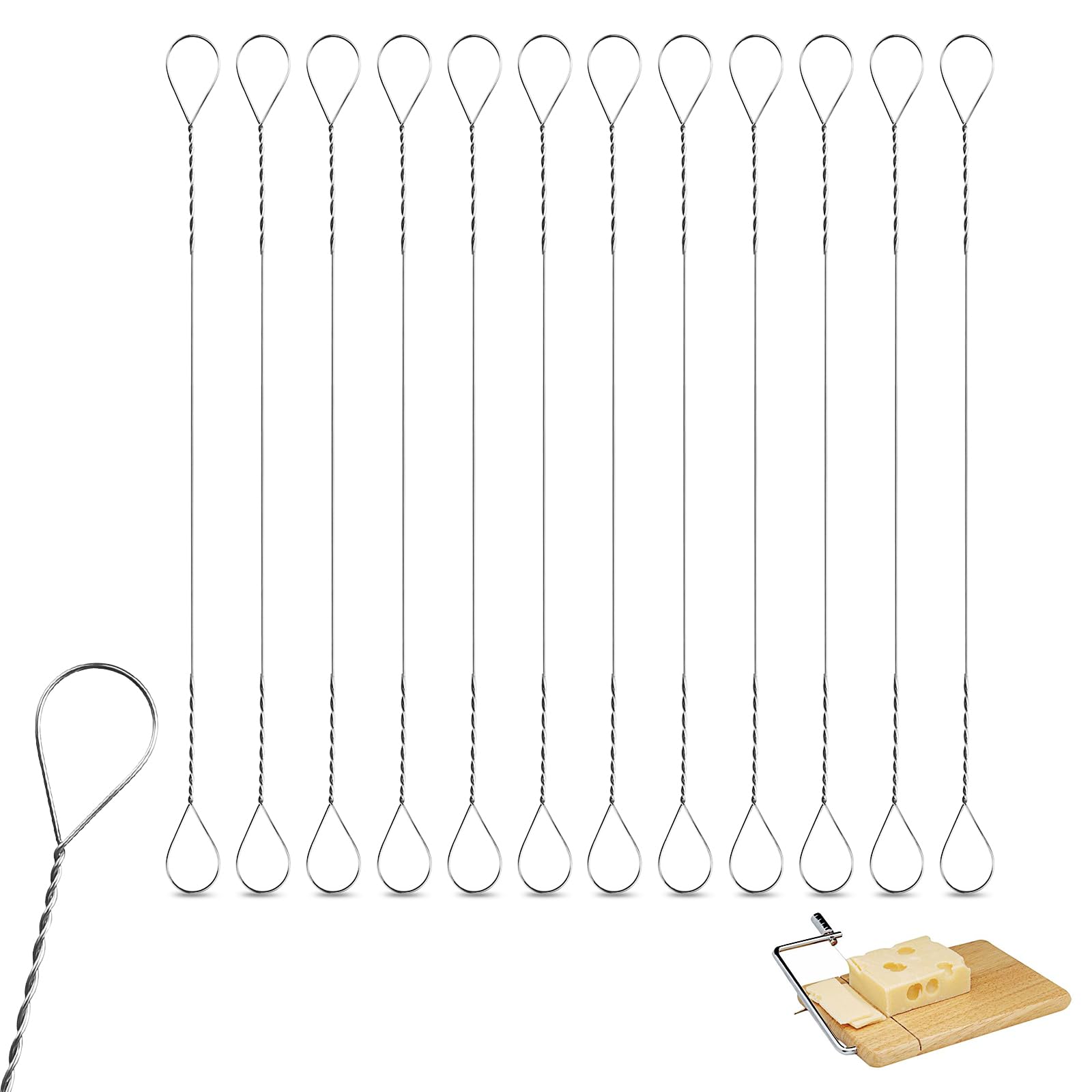 Amazon.com: Giantree 12 Pcs Cheese Slicer Wire, Cheese Wire Replacement ...