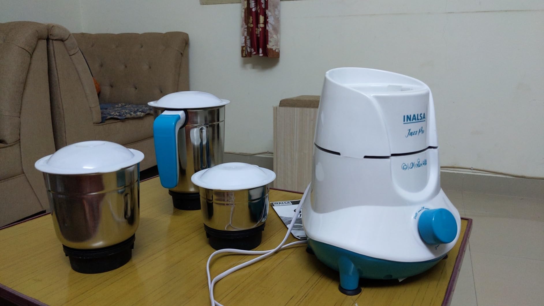 Buy INALSA Mixer Grinder Jazz Pro -550W with 3 Stainless Steel Jars| 30 ...