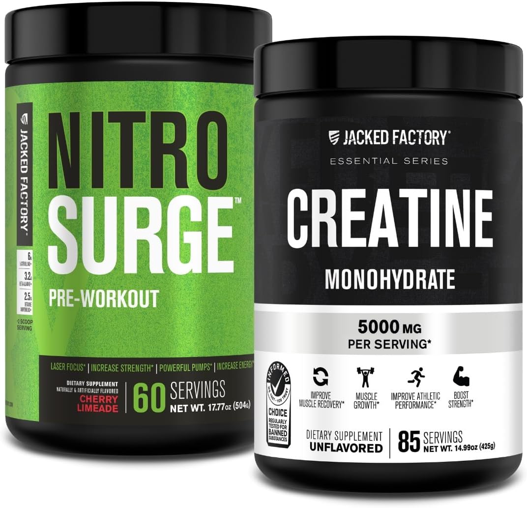 Amazon.com: Jacked Factory NITROSURGE Pre Workout Supplement - Endless ...