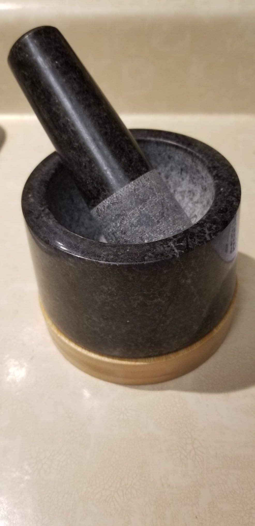 Amazon.com: Small Granite Mortar and Pestle Set - 1 Cup - for Fine ...