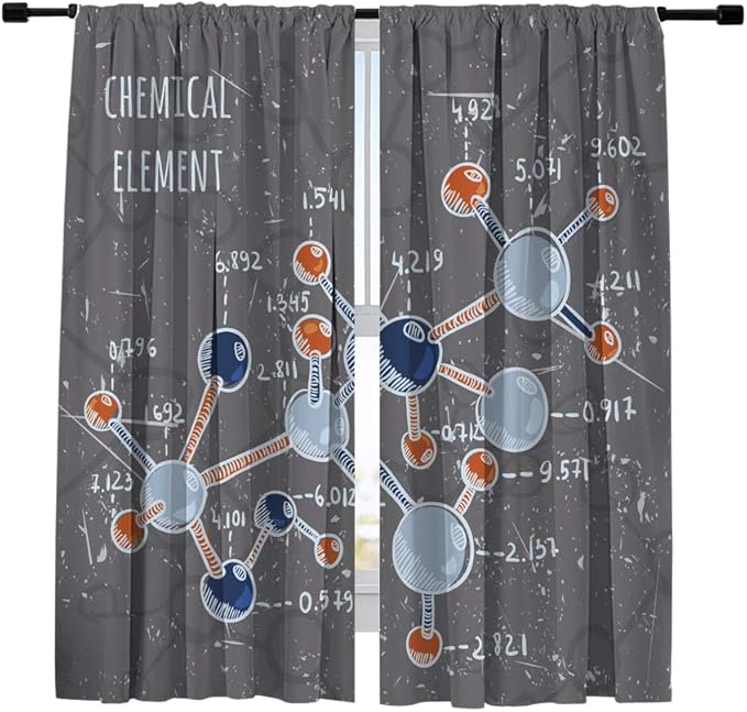 Amazon.com: Misscc Blackout Curtains Science Chemistry Laboratory with ...