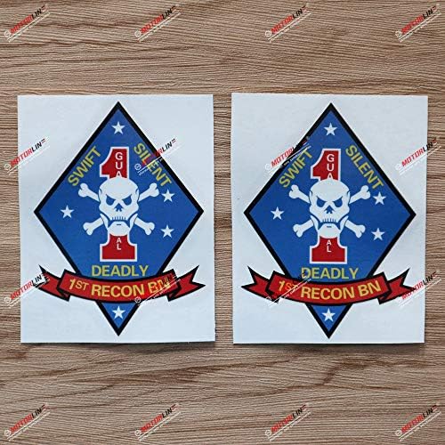 Amazon.com - 2X Glossy 4 Inches 1st Reconnaissance Battalion 1st Recon ...