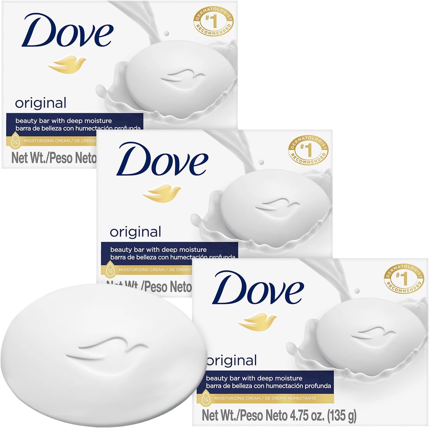 Amazon.com: Dove Soap Original 4.75 Ounce / 135g, 4.75 Fl Ounce