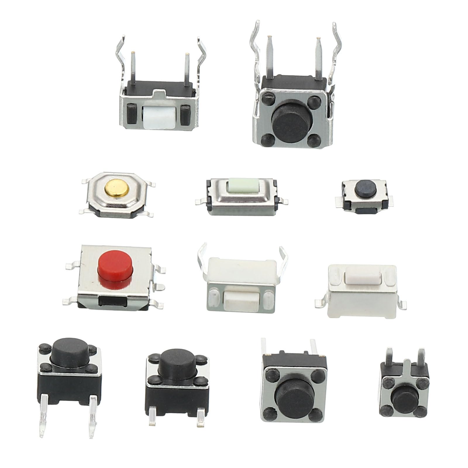 PATIKIL Micro Momentary Tact Switch Kit, 120 Pack Tactile Push Button ...