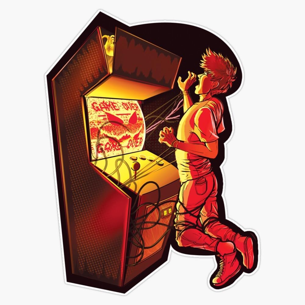 Amazon.com: Lemon Demon Cabinet Man Game Over Sticker Vinyl Waterproof ...