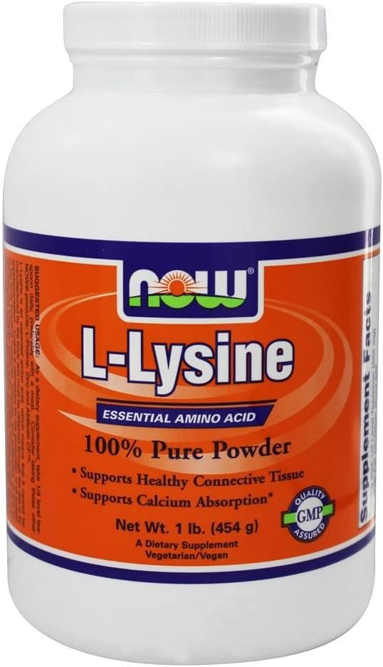 Amazon.com: NOW Foods L-Lysine 100% Pure Powder 435 mg-1 Powder ...