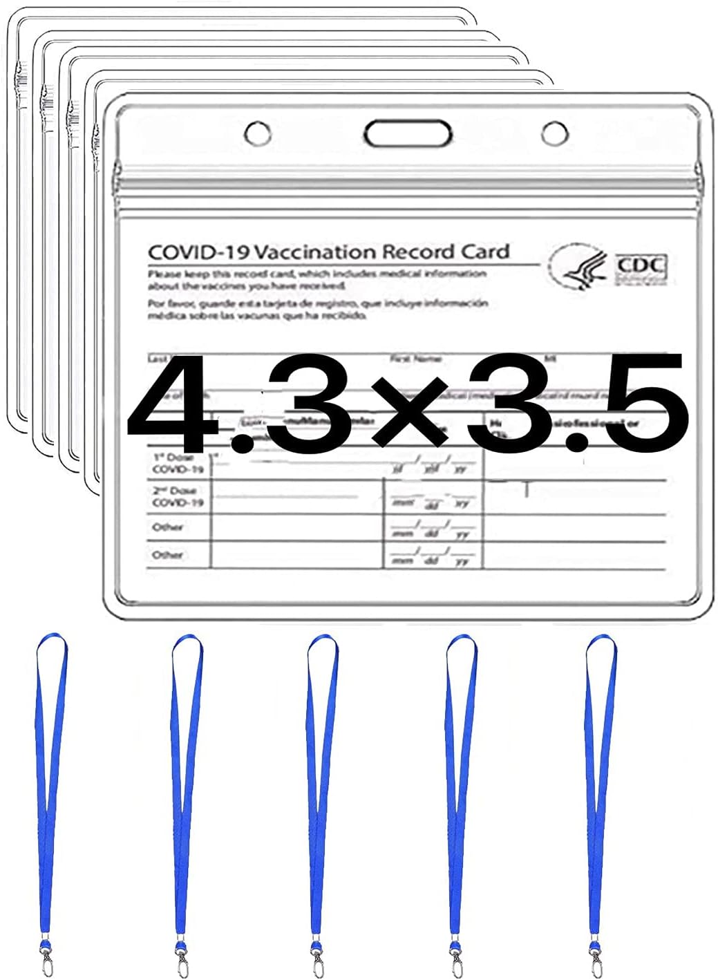 Amazon.com: Vaccination Card Protector 4X3 in Immunization Record ...