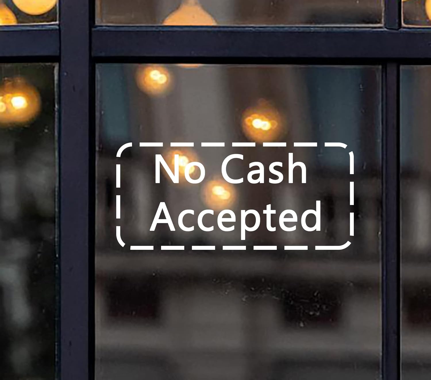 Amazon.com : Rodudu 10 Pack No Cash Accepted Sticker Sign 9X3 Inches ...