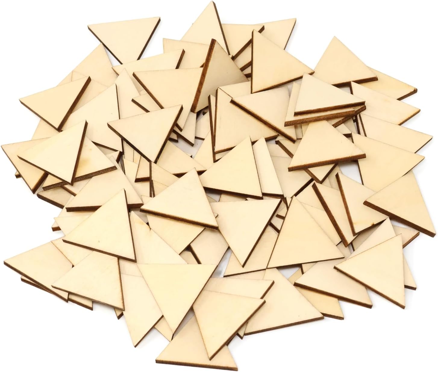 Amazon.com: yueton 100PCS 30mm/1.2inch Triangle Unfinished Blank Wood ...