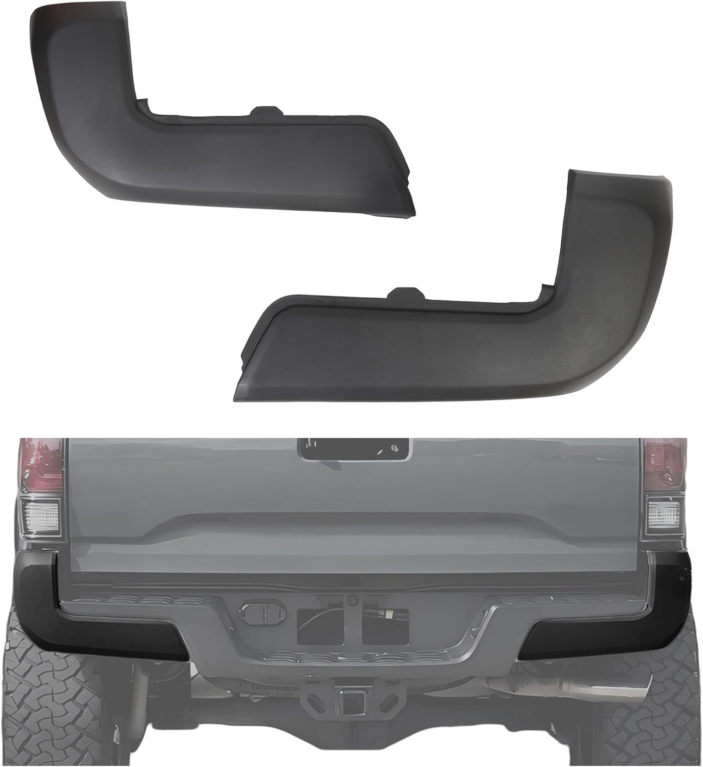 Amazon.com: KUAFU Rear Bumper End Cap Compatible with 2016-2023 Toyota ...