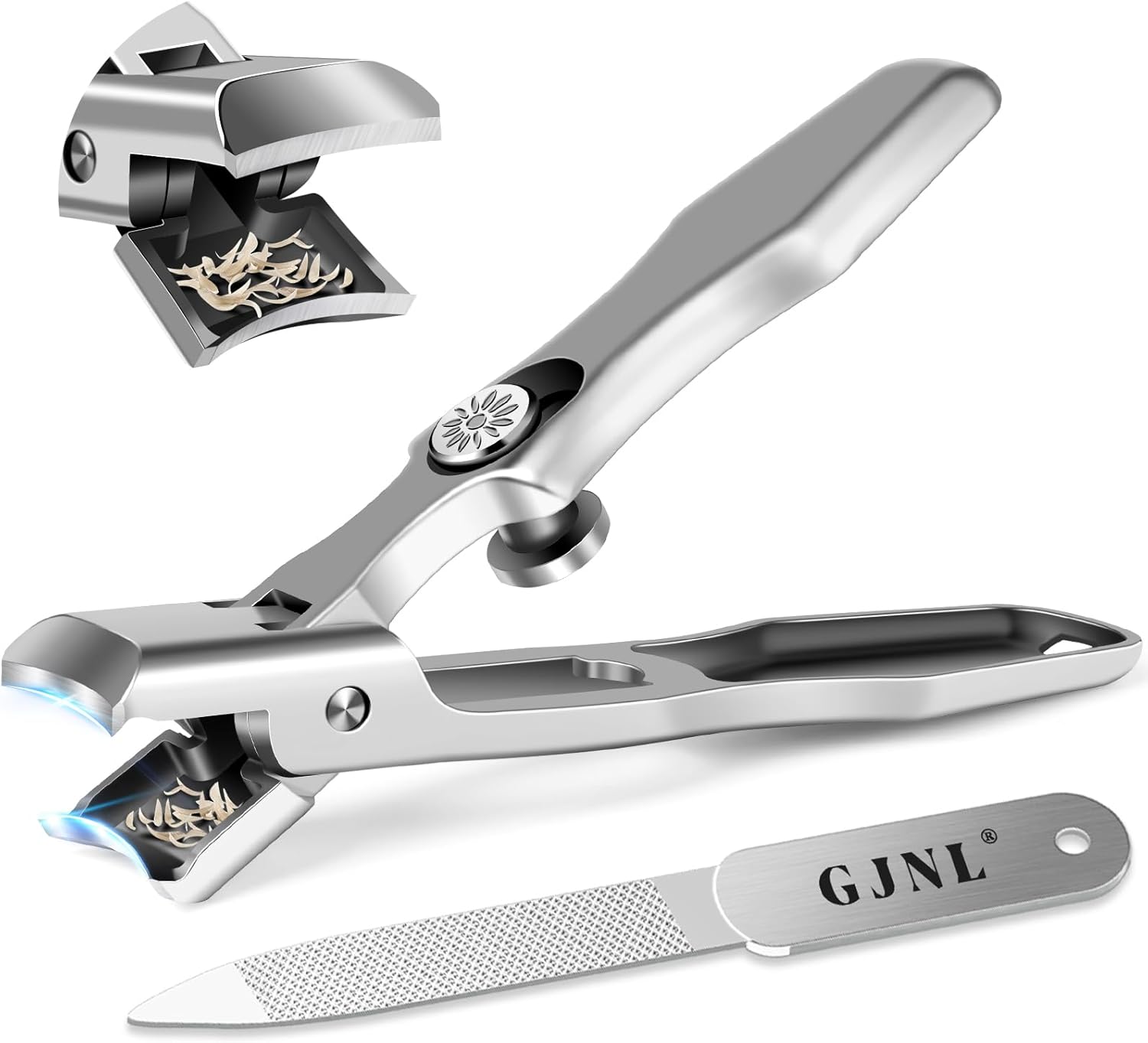 Amazon | GJNL 男性用爪切り 太い爪 2024年アップグレード ワイドジョーオープニング キャッチャー スプラッシュなし 爪切り ...