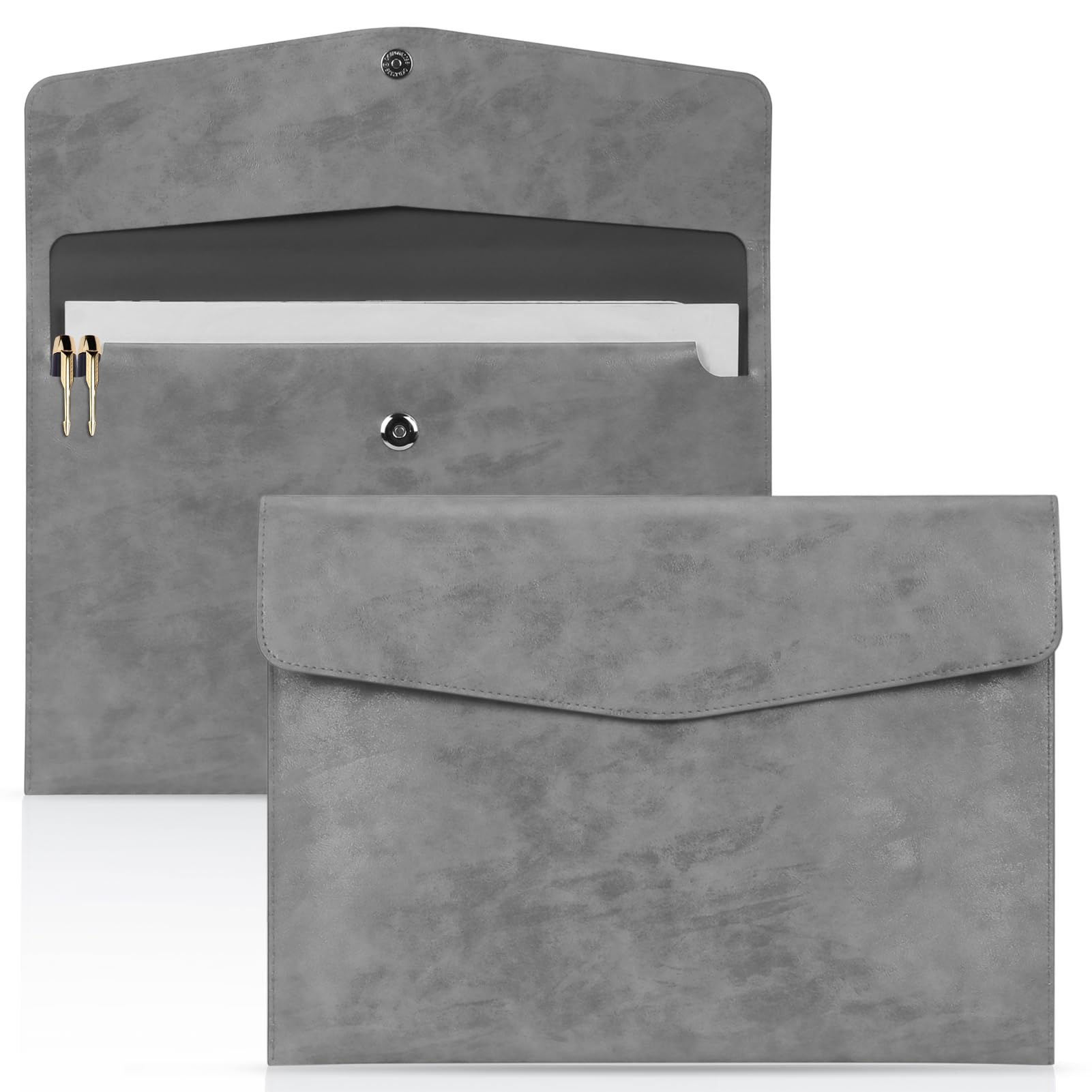 Amazon.com : Toplive Document File Folder, Waterproof Thin PU Leather ...