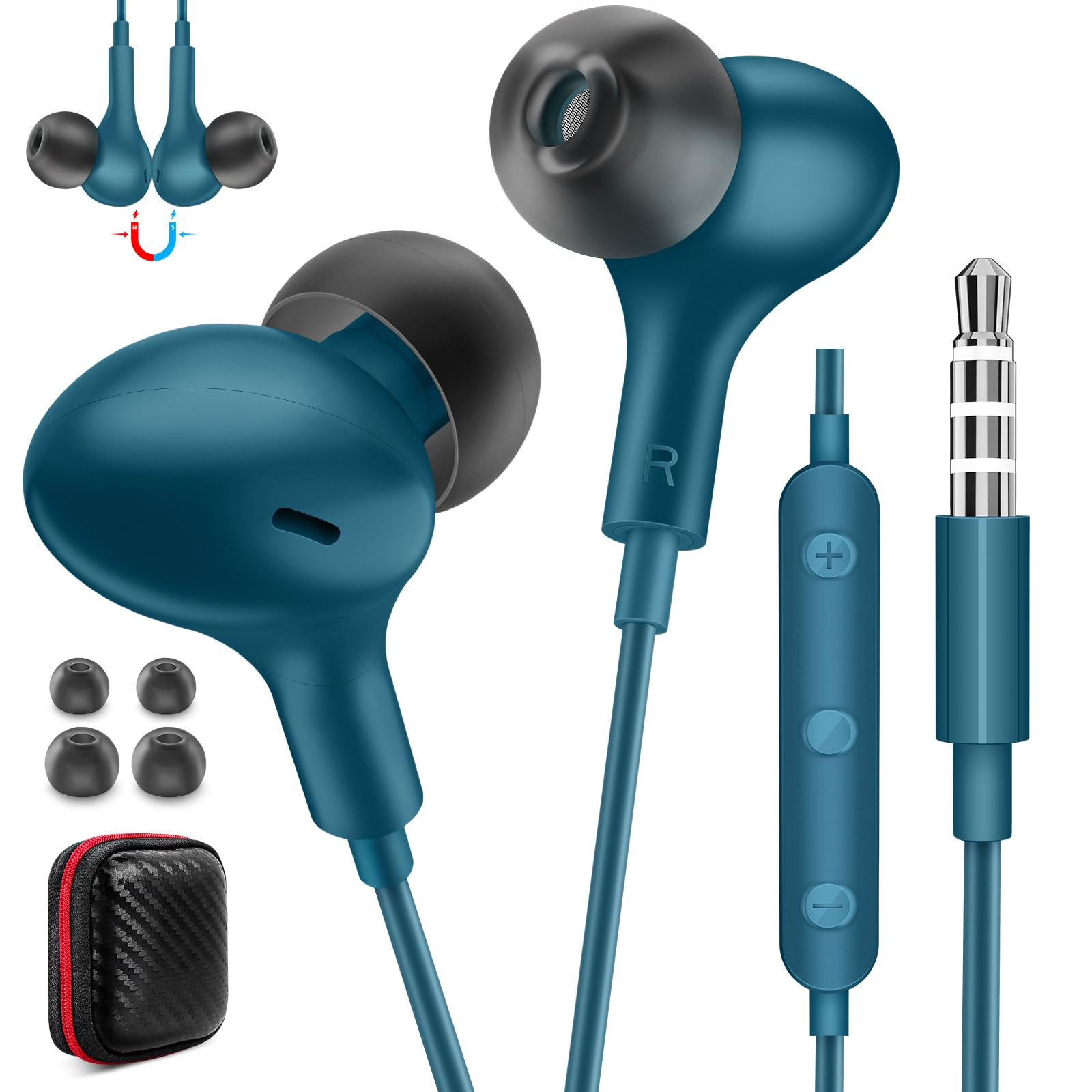 Amazon.com: Wired Earbuds Noise Canceling for Chromebook PC School, 3 ...