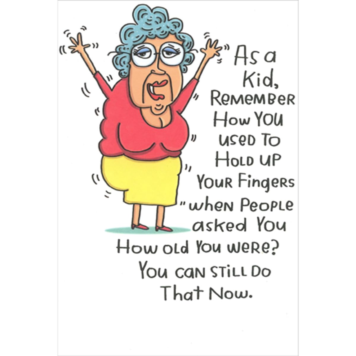 Amazon.com : Recycled Paper Greetings Woman Holding Up Fingers Funny ...
