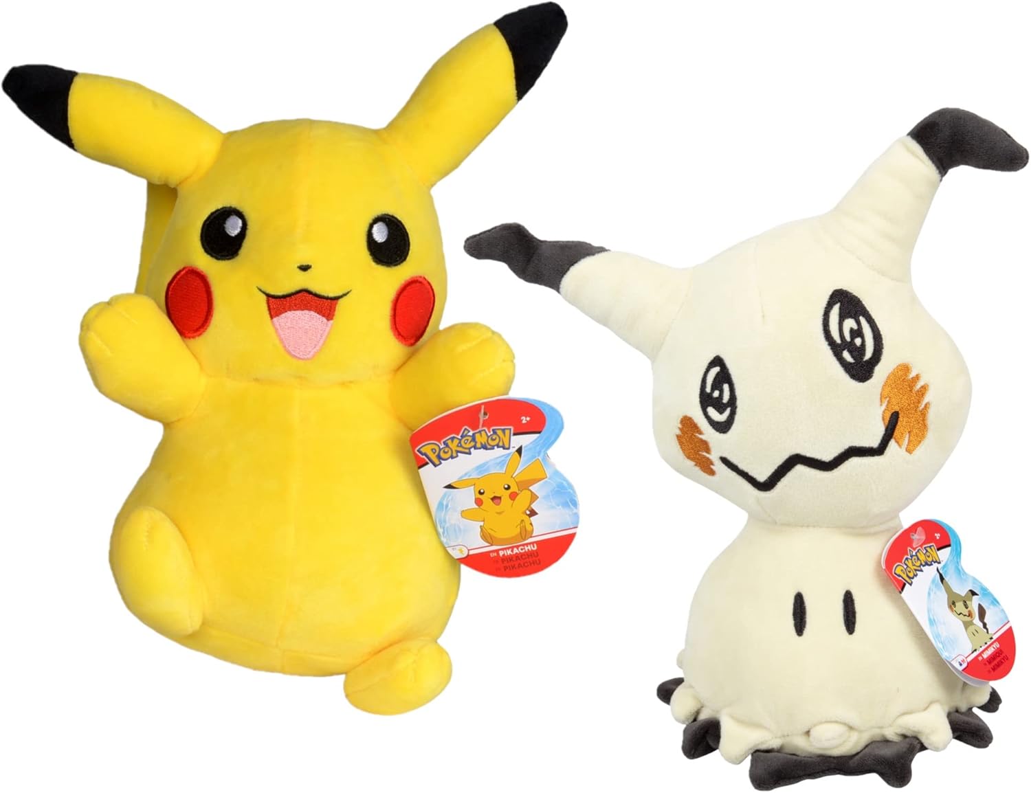Amazon.com: Pokemon 8" Pikachu & Mimikyu Plush 2-Pack - Officially ...