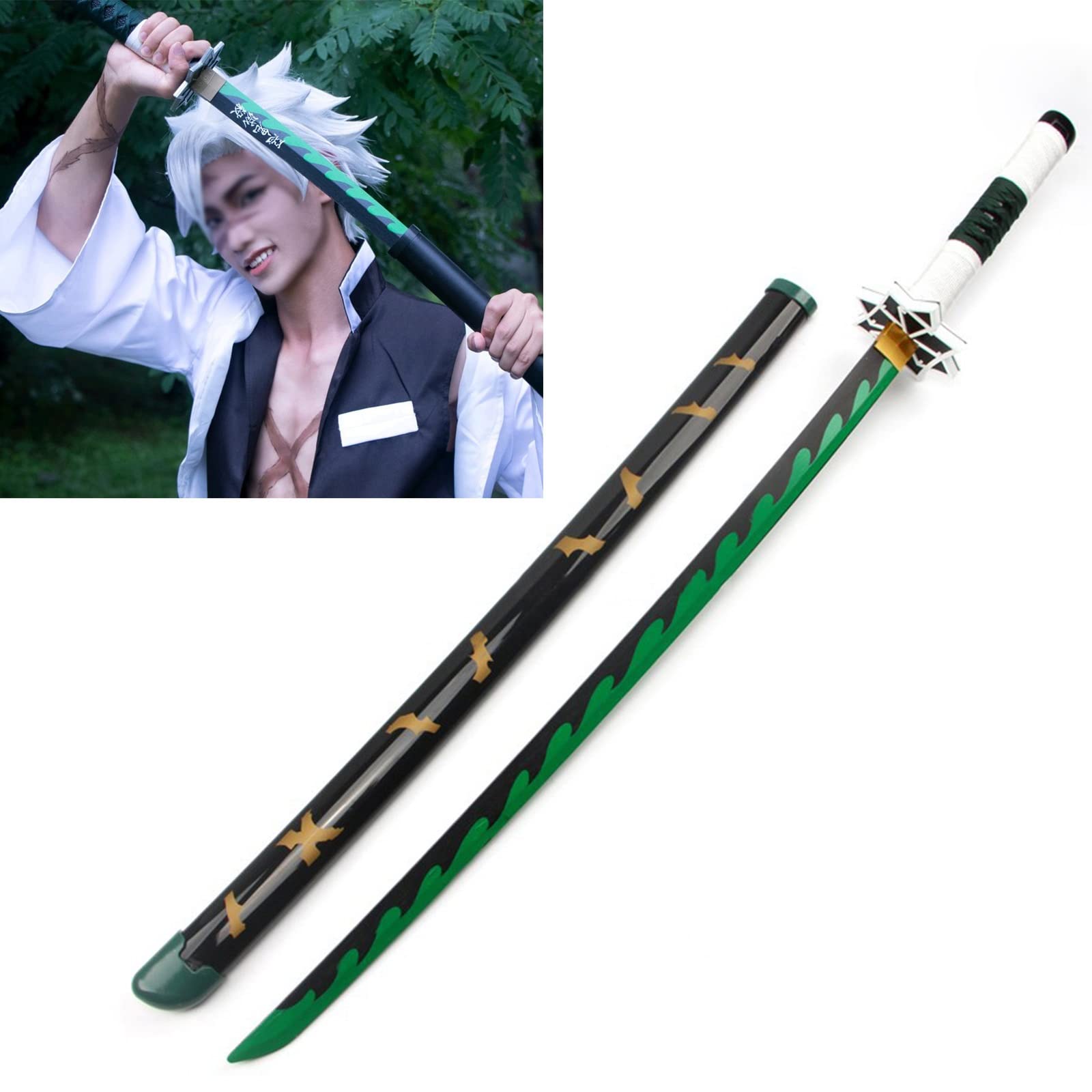 Jrpt Shinazugawa Sanemi Slayer Sword Wooden 41 Inch Sword Samurai ...