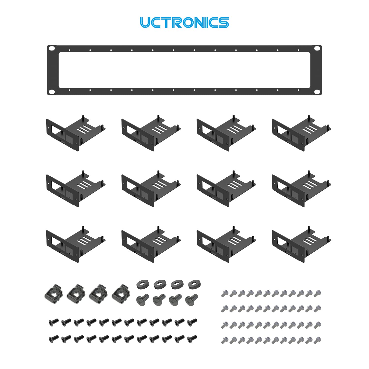 Buy UCTRONICS Upgraded 2U Rackmount for Raspberry Pi 4, 19-inch 2U ...