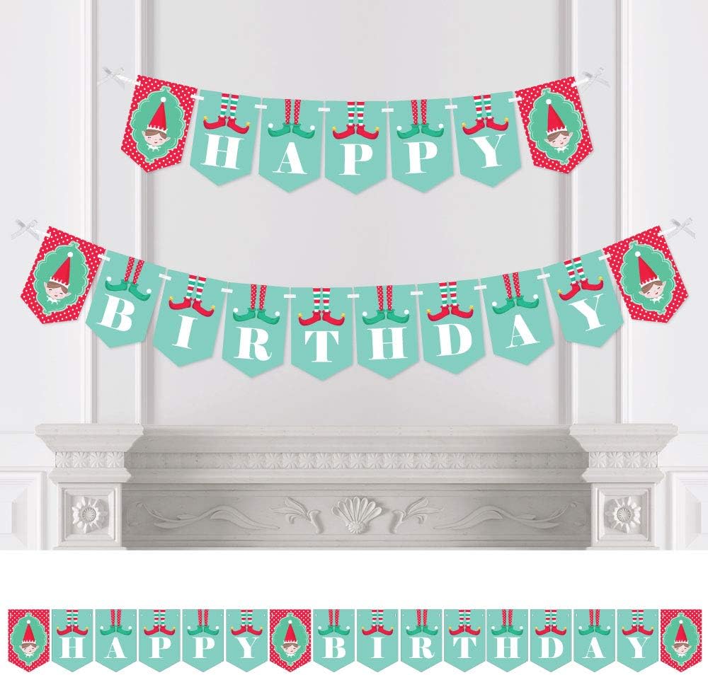 Amazon.com: Big Dot of Happiness Elf Squad - Kids Elf Birthday Party ...