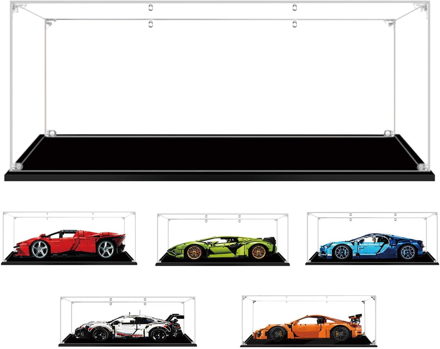 BOOVAX Display Case for Lego-42143/42115/42083/42096 - Acrylic Clear ...