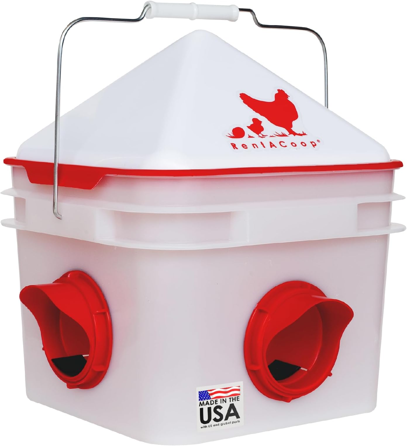 Amazon.com : 22 Pound Capacity Automatic Chicken Feeder 4 Port Stations ...