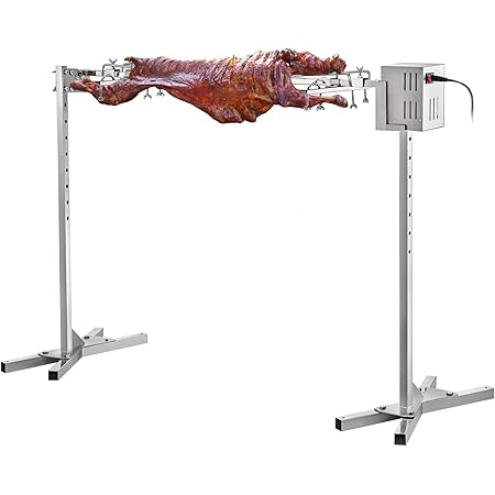 Amazon.com: Rotisserie Grill Stainless Steel Charcoal Spit Roaster, 62 ...