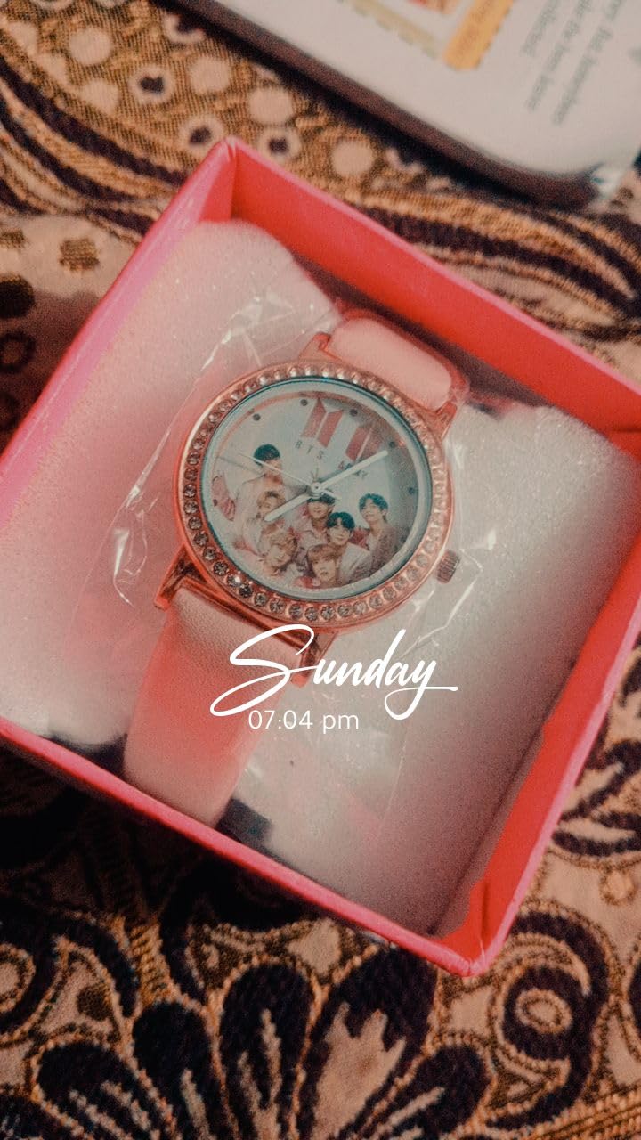 DEVIL synthetic Bts Watch For Girls Army Pink Rosegold Premium Analog ...