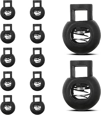 Amazon.com: Giantree 12/24 Pack Round Spring Cord Lock, Black Single ...